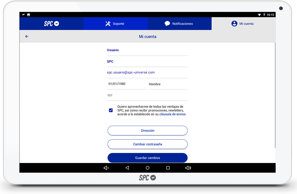 SPC App – Centro Soporte de SPC