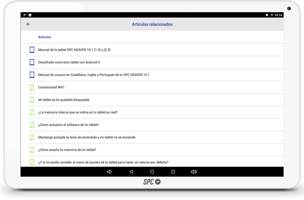 SPC App – Centro Soporte de SPC
